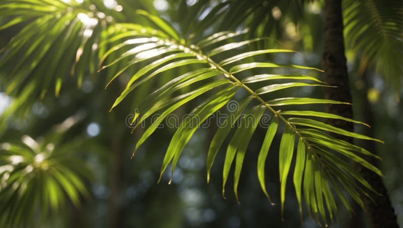 Timelapse of a Smooth Palm Leafs Reflective Surface in Natural Light ...