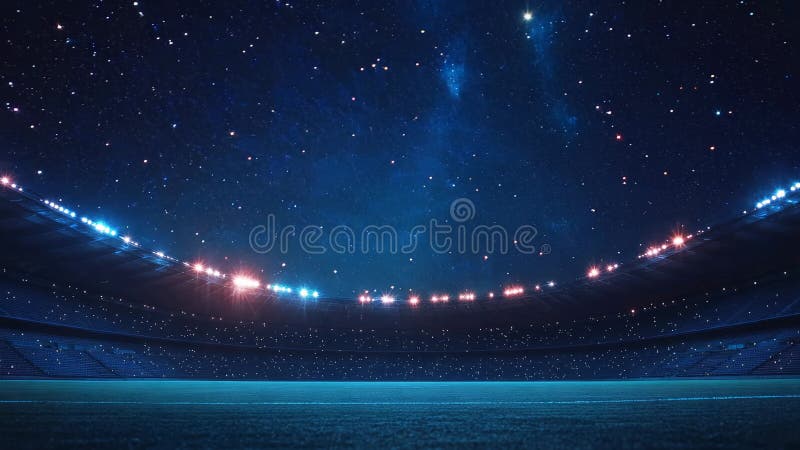 Timelapse of Stars Over an Empty Stadium Stock Video - Video of sports ...