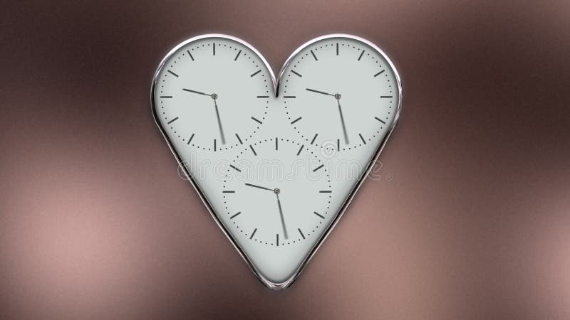Clock in the Shape of a Heart in Timelapse Stock Footage - Video of ...