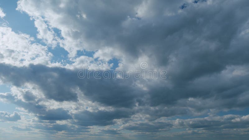 Stratus with Stratocumulus Clouds Flying Slowly on Beautiful Blue Sky ...