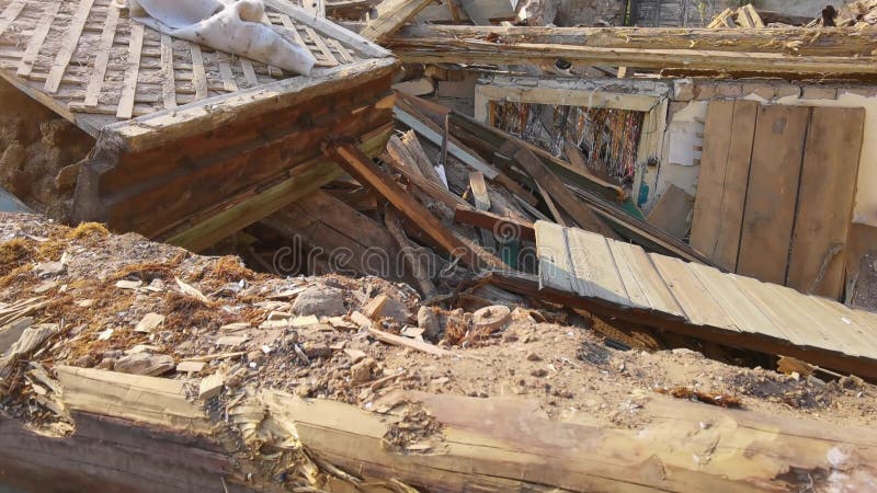 Timelapse of Structural Collapse Amidst Urban Decay Showcasing the ...