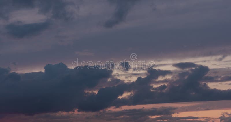 Timelapse Summer Sunset Skyscape with Moving Clouds Stock Video - Video ...