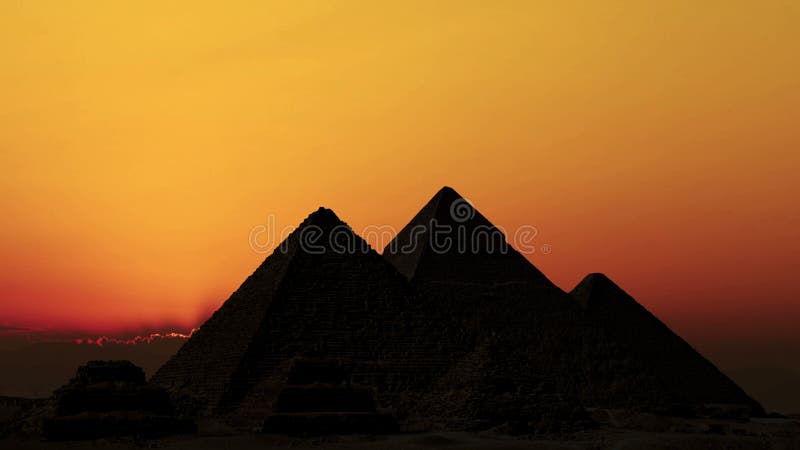 Timelapse. Sunrise Over Pyramids. Giza Egypt. Stock Video - Video of ...