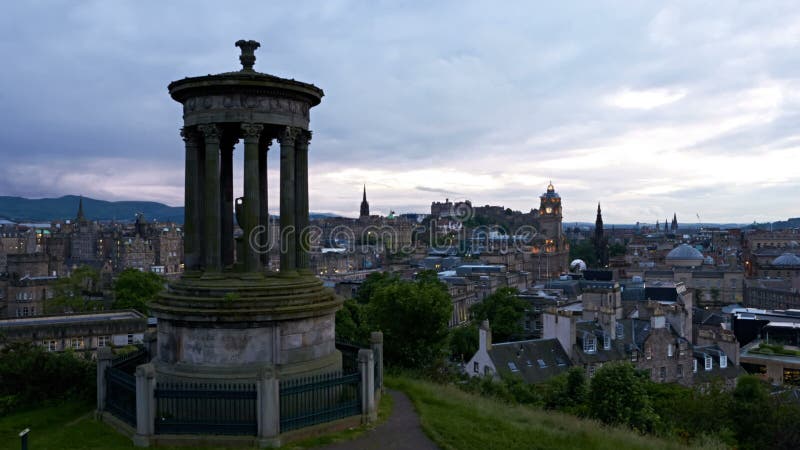 Timelapse of Sunset Over Edinburgh, Scotland Stock Video - Video of ...