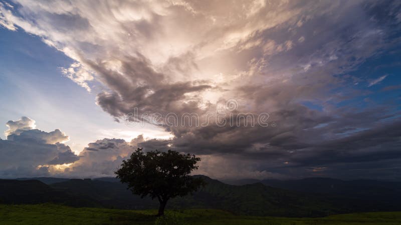 Timelapse - Sunset Behind a Mountain with Colour Explosion 4K60 Stock ...