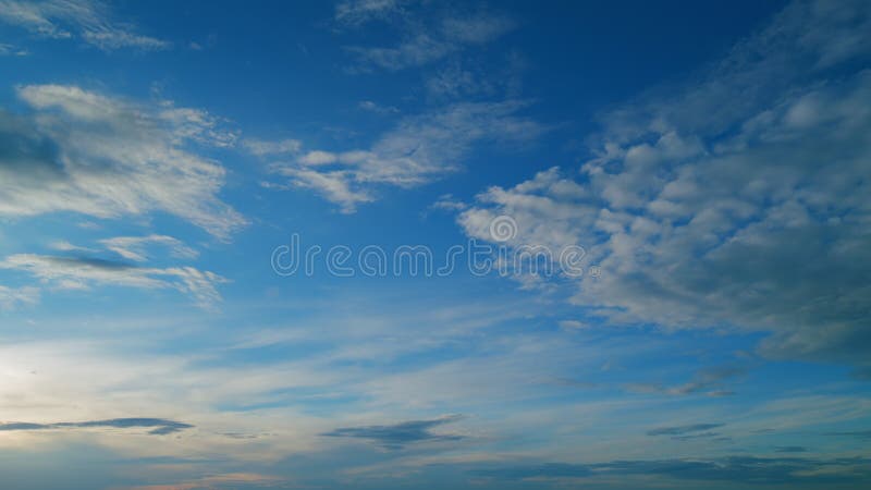 Texture of Bright Evening Sky during Sunset. Background of Clouds on ...