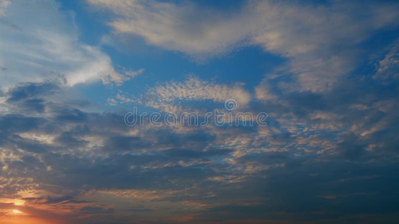 Texture of Bright Evening Sky during Sunset. Background of Cirrus ...