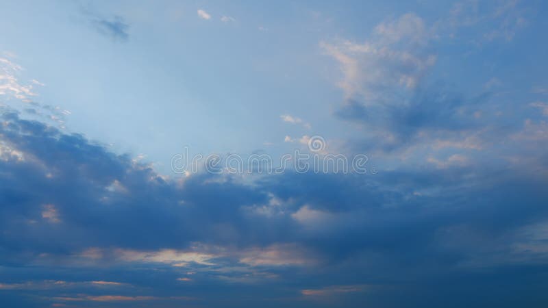 Texture of Bright Evening Sky during Sunset. Background of Clouds on ...