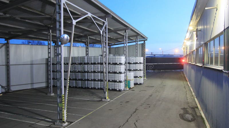 Timelapse Workers Load Plastic Containers into Lorry Body Stock Footage ...