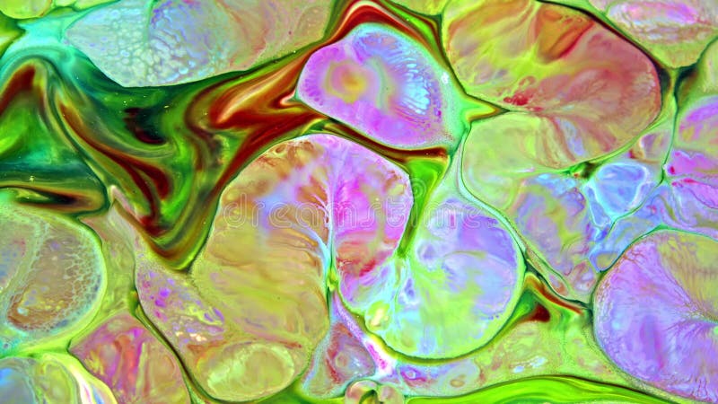 Timeless Abstract Color Paint Pattern Moving Creature Chaos Background ...