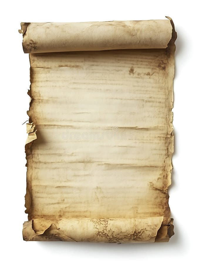 Timeless Aged Scroll on White Ideal for Historic or Medieval Themes ...