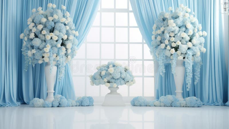 Timeless Blue Wedding Background Stock Illustration - Illustration of ...