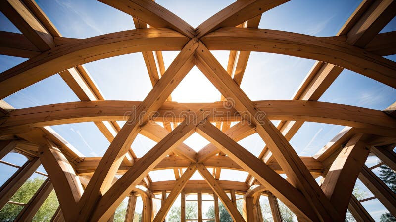 Timeless Carpentry Timber Frame Stock Illustration - Illustration of ...