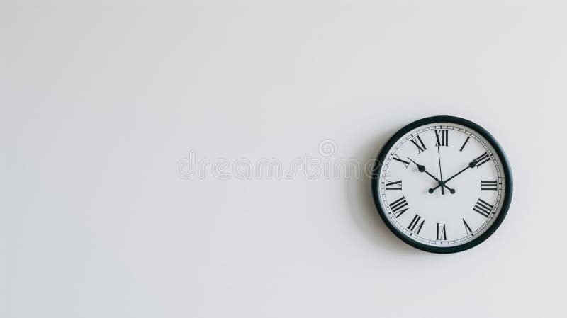 Timeless Design: a Numberless Wall Clock Against White Background ...
