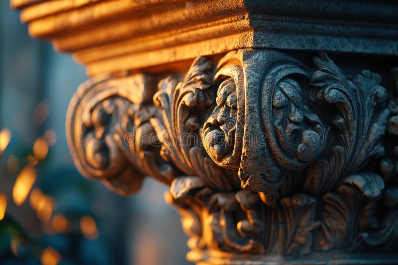 Timeless Elegance: Closeup of Intricate Historical Architecture Element ...