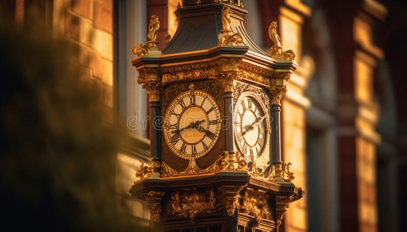 Timeless Elegance of Illuminated Gothic Clock Tower Generated by AI ... Timeless Elegance of Illuminated Gothic Clock Tower Generated by AI ...