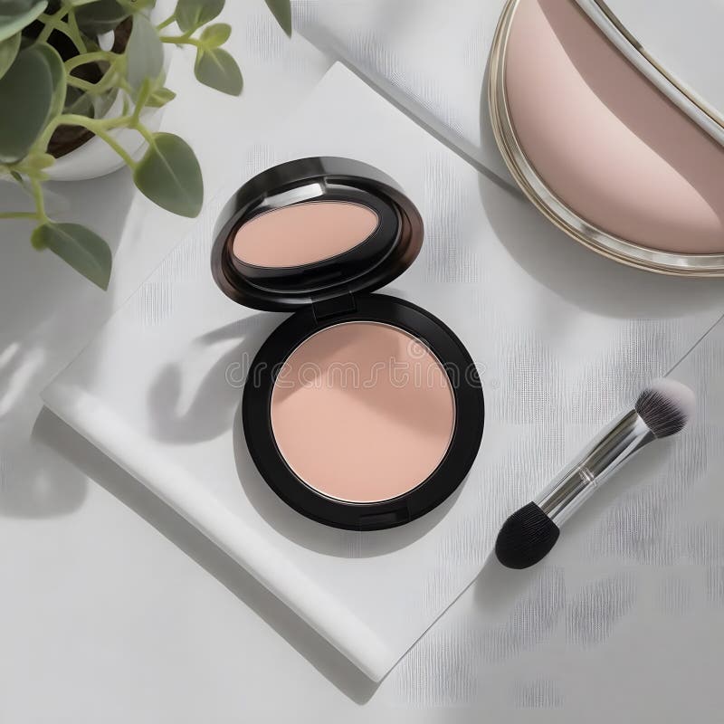 Timeless Elegance Makeup Compact in Minimalist Natural Setting Stock ...