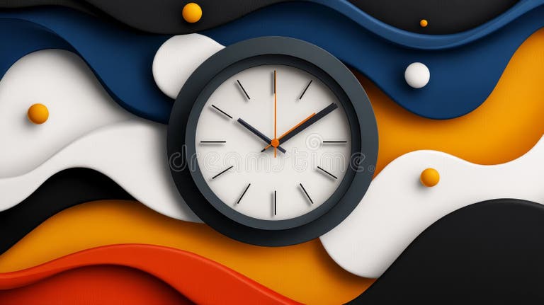 Timeless Elegance, a Striking Black Clock Face in Modern Minimalist ...