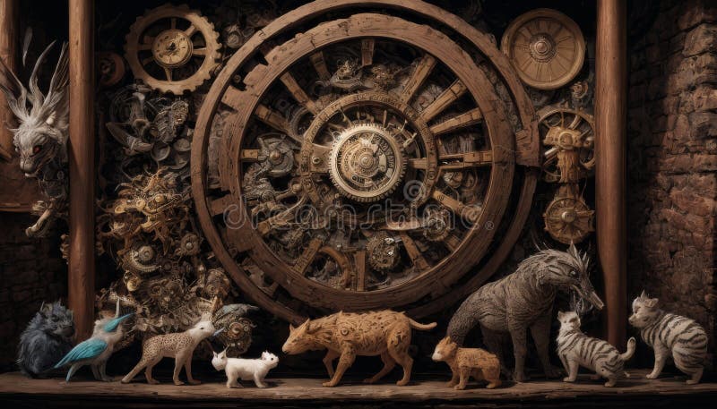 Timeless Gathering of Mythical Creatures Stock Photo - Image of ...