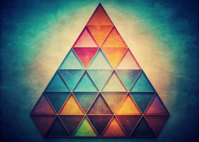 Timeless Geometric Design a Retro Monochrome Interlocking Triangle ...