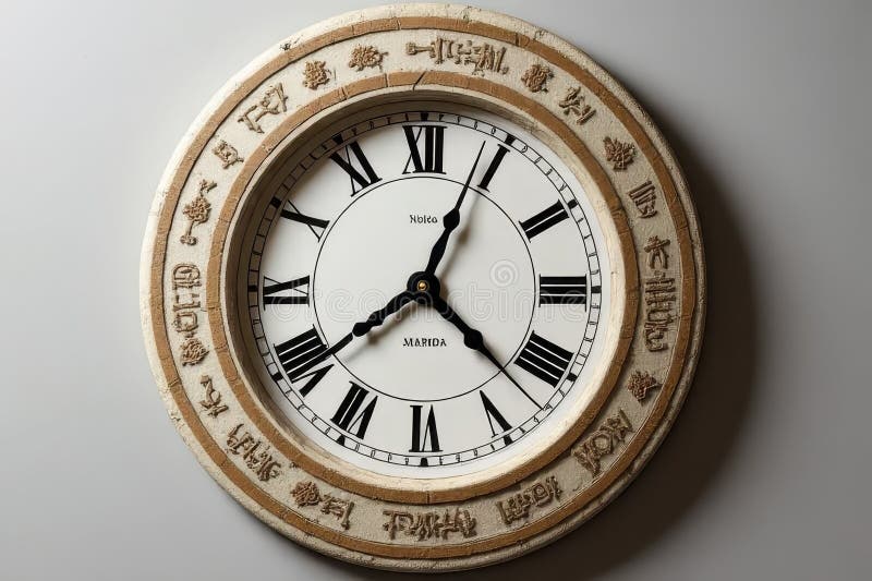 Timeless Greek Mythology-inspired Wall Clock Stock Illustration ...