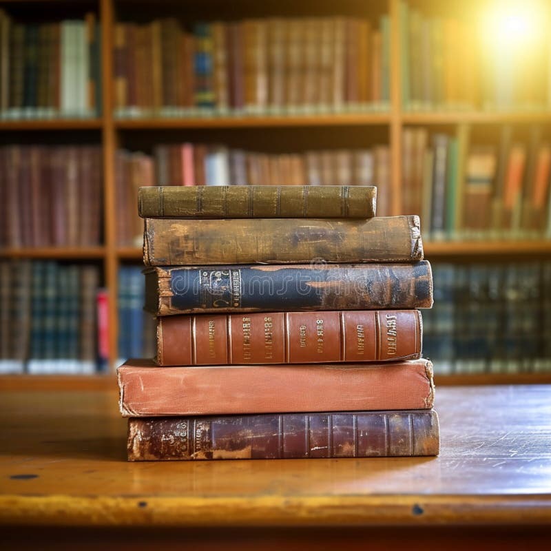 Timeless Knowledge Old Books Form a Stack on a Table Stock Image ...