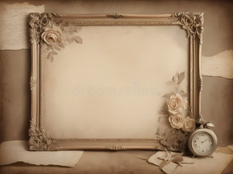 Timeless Memories a Vintage Nostalgic Frame Stock Image - Image of ...