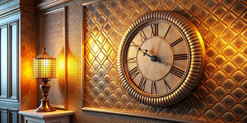 A Timeless Moment Exquisite Architectural Wall Clock Striking Midnight ...