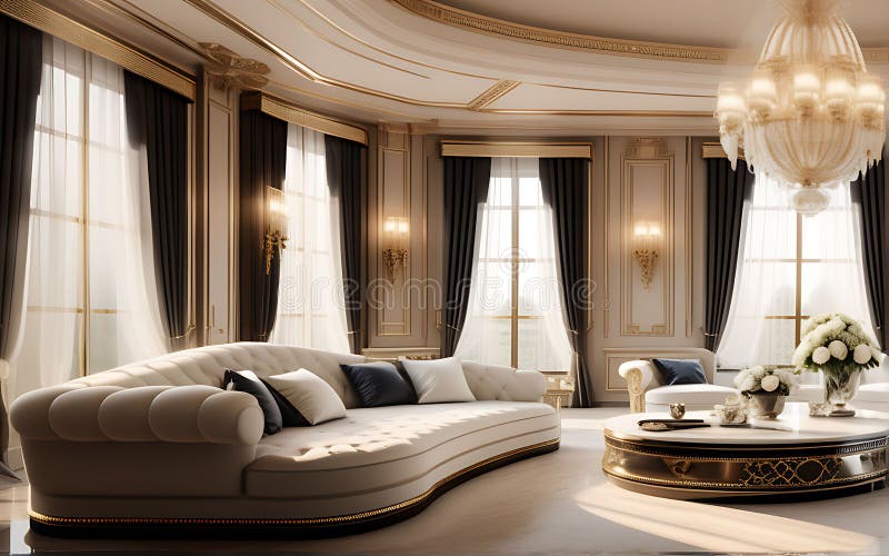 Contemporary Opulence: High-End Room Interior in Elite Class for the ...