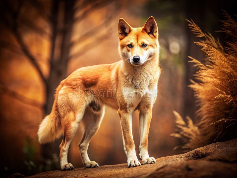 A Timeless Portrait Vintage Dingo with Striking Ginger Coat and ...