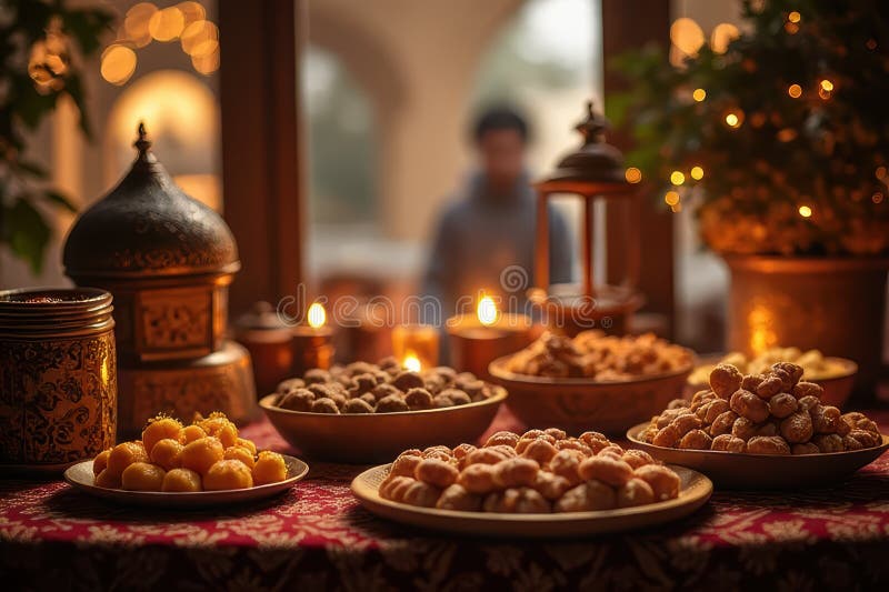 Ramadan Customs through the Ages Stock Illustration - Illustration of ...