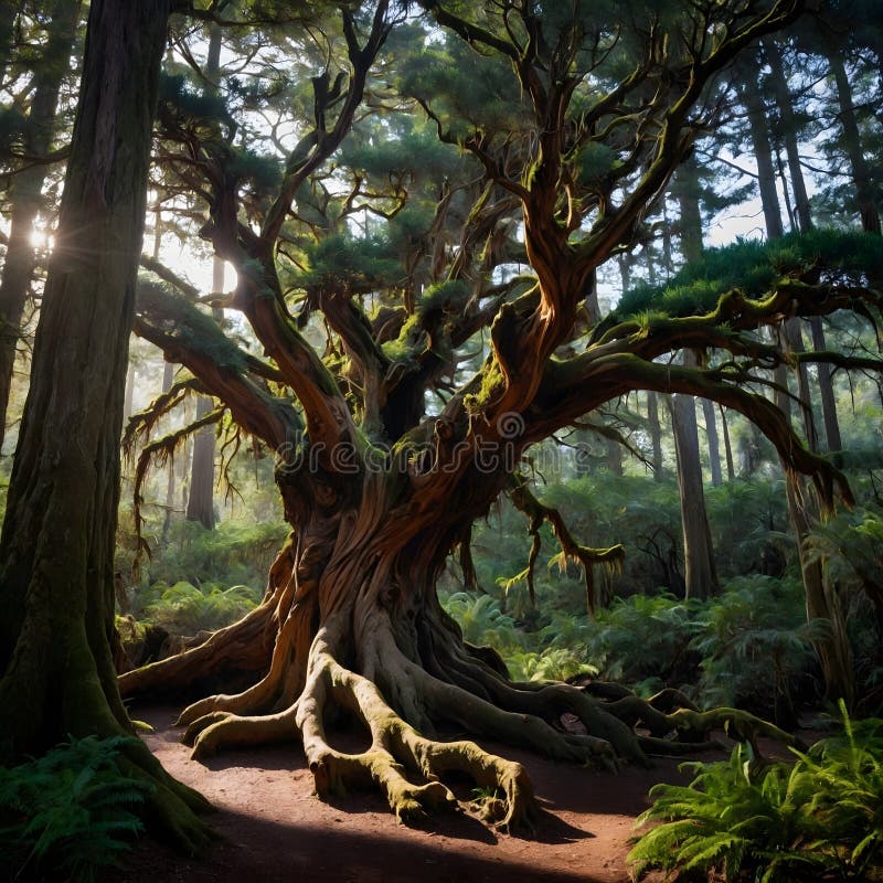 Illuminated Tree Symbol Strength Resilience Stock Photos - Free ...