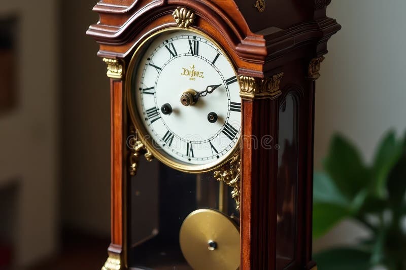 Timeless Swinging Antique Timepiece Stock Illustration - Illustration ...