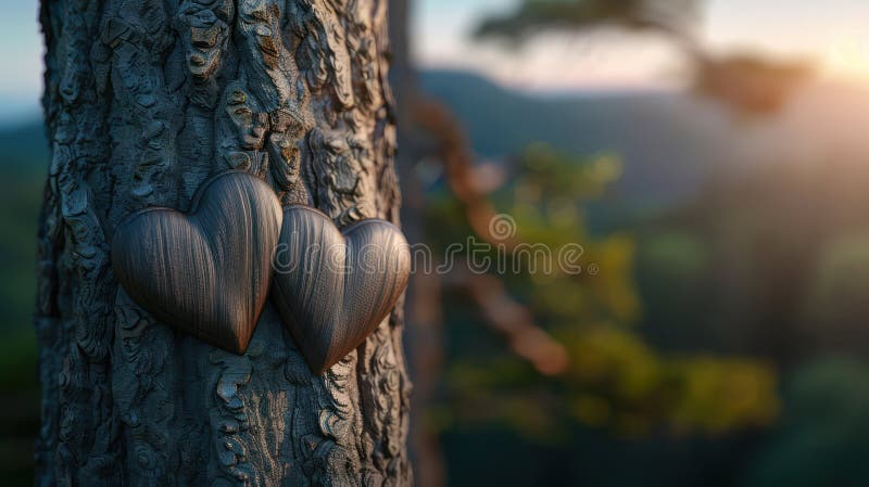 Couples Initials Carved into a Tree Symbol of Lasting Love and Wedding ...
