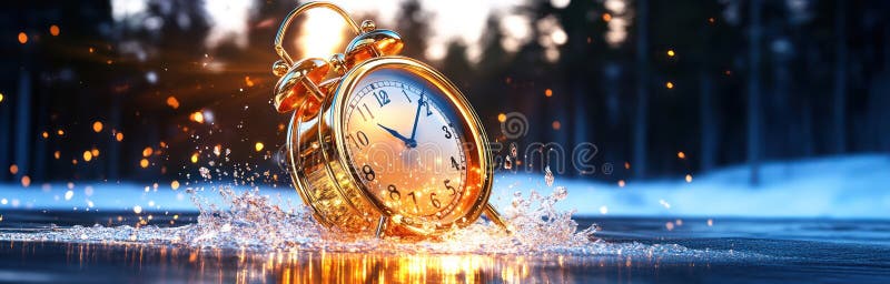 Timeless Symbols: an Illustration Depicting the Passage of Time with a ...