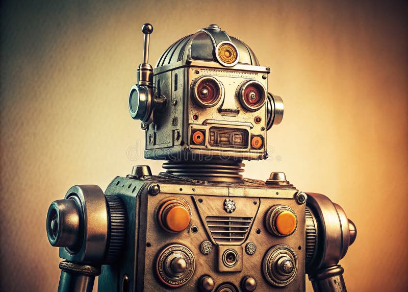 Timeless Tech a RetroFuturistic Robot Design Capturing the Mechanical ...