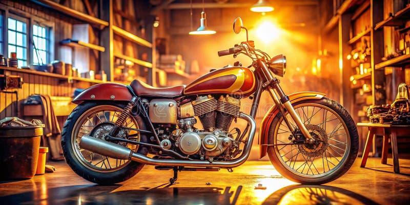 A Timeless Treasure Vintage Custom Motorcycle Workshop a DoubleExposure ...