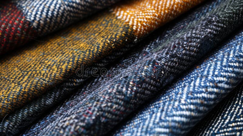 Timeless Tweed: Herringbone Pattern with Subtle Contrast Stock ...