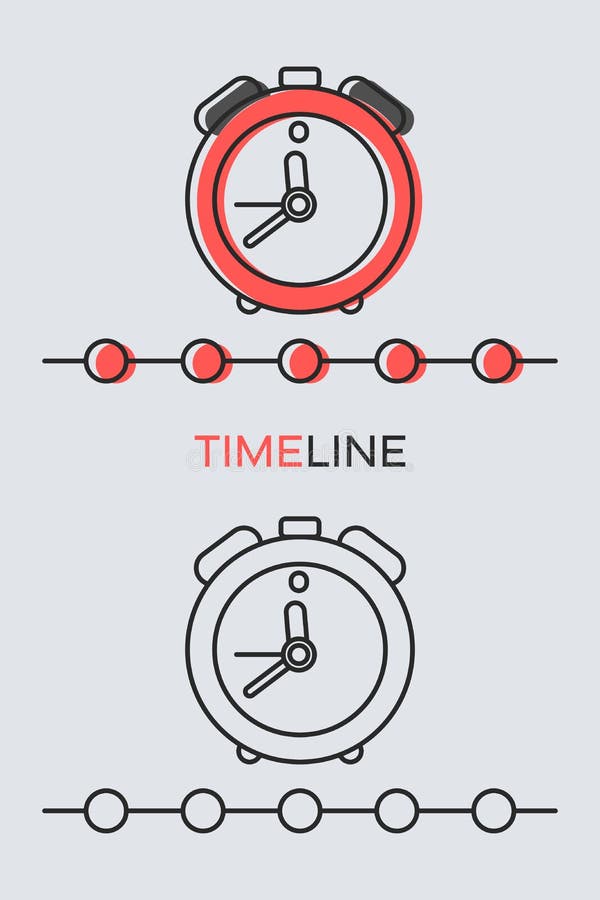 Time Line Icon. Outline Thin Line Flat Illustration Stock Vector ...