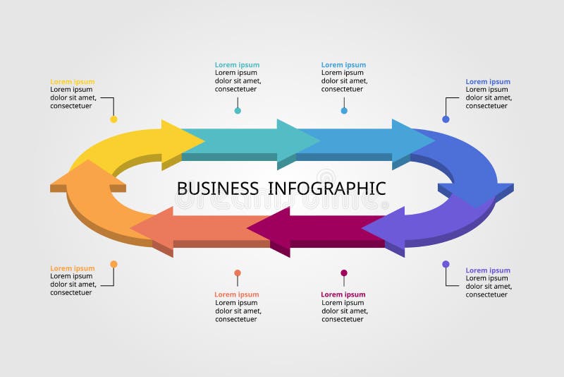 Timeline Arrow Circle Chart Template for Infographic for Presentation ...