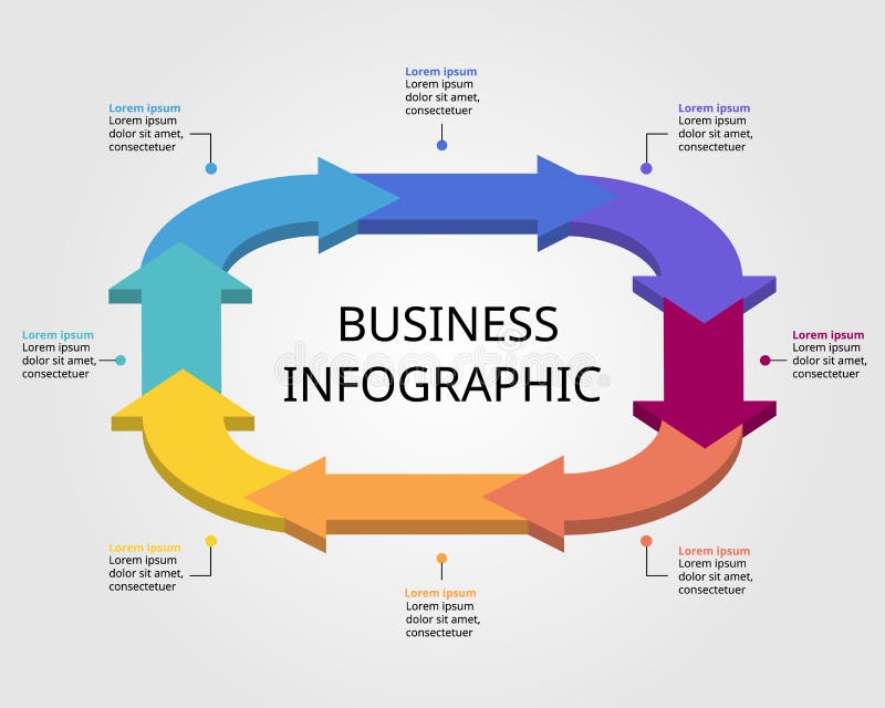 Timeline Arrow Circle Chart Template for Infographic for Presentation ...