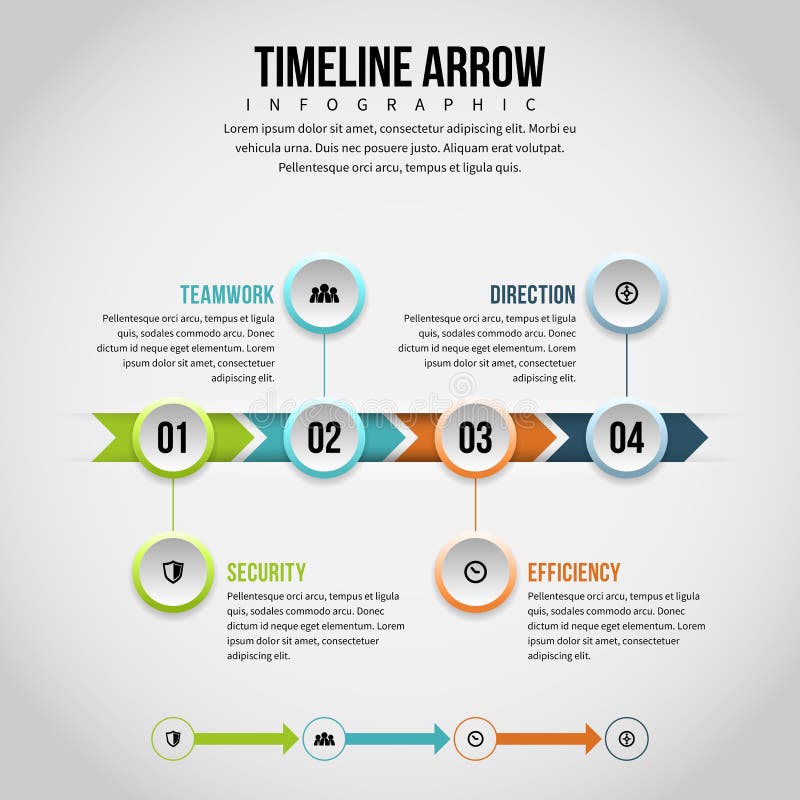 Timeline Arrow Template. Horizontal Line Stock Vector - Illustration of ... Timeline Arrow Template. Horizontal Line Stock Vector - Illustration of ...