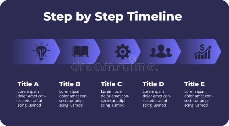 Timeline Arrows Diagram. Infographic Roadmap. Presentation Template ...
