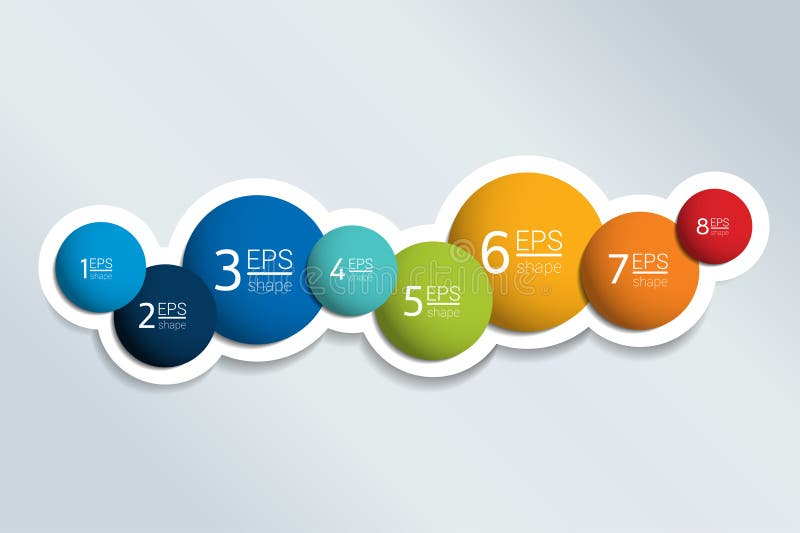 Timeline, Bubble Tmplate, Step by Step Chart. Stock Vector ...