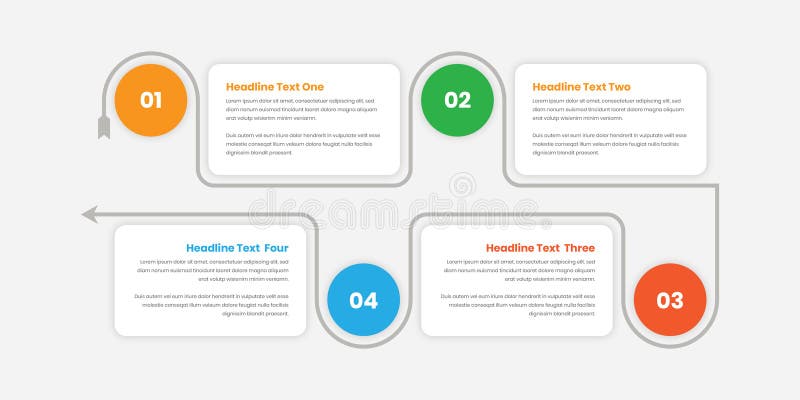 Timeline Business Infographic Layout Template Design with Abstract ...