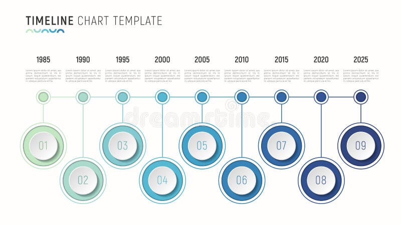 Timeline Chart Infographic Template for Data Visualization. 9 St Stock ...