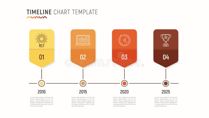 Timeline Chart Infographic Template for Data Visualization. 4 St Stock ...