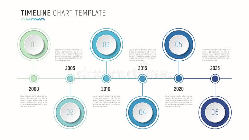 Timeline Chart Infographic Template for Data Visualization. 6 St Stock ...