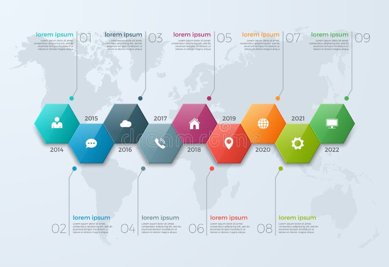 9 Step Timeline Infographic Stock Illustrations – 1,214 9 Step Timeline ...