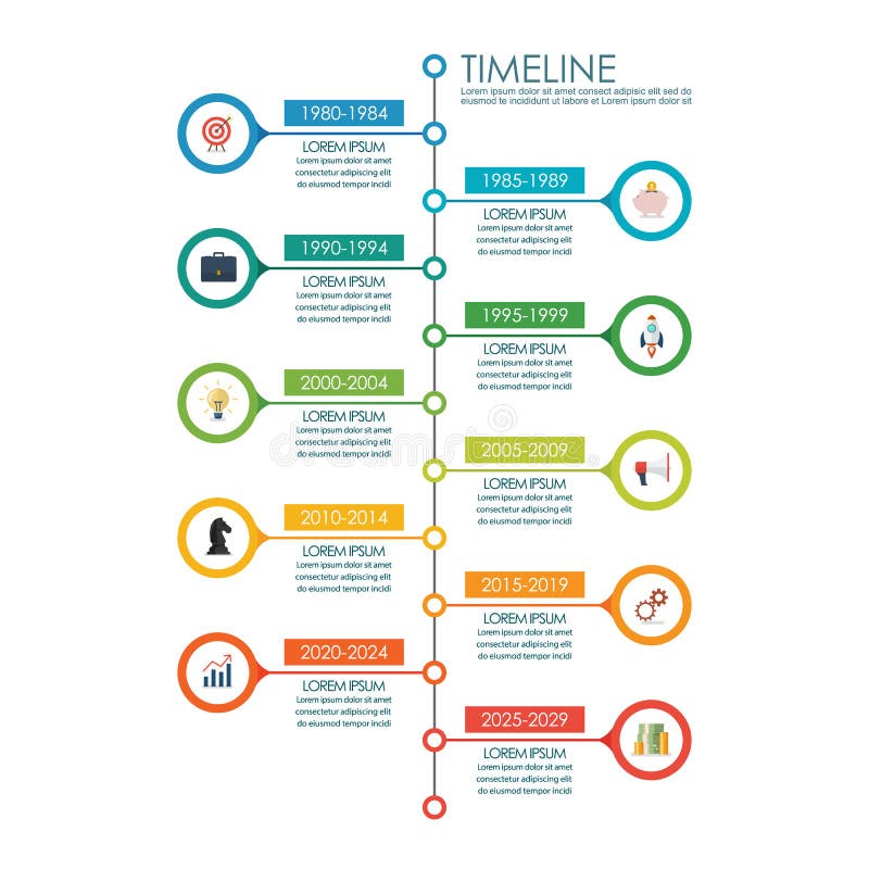 Timeline chart infographic stock vector. Illustration of creative ...